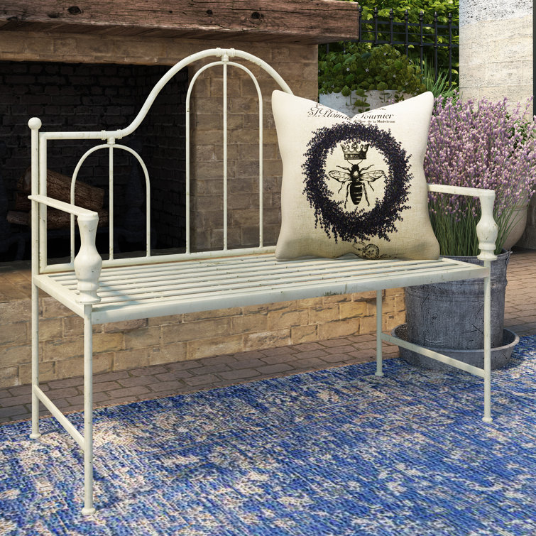 Ophelia & Co. Artic Headboard Design Metal Garden Bench & Reviews | Wayfair