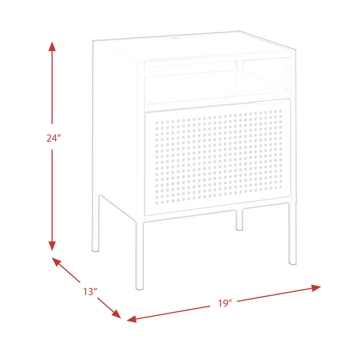 Steelside™ Zander 24'' Tall Nightstand & Reviews | Wayfair