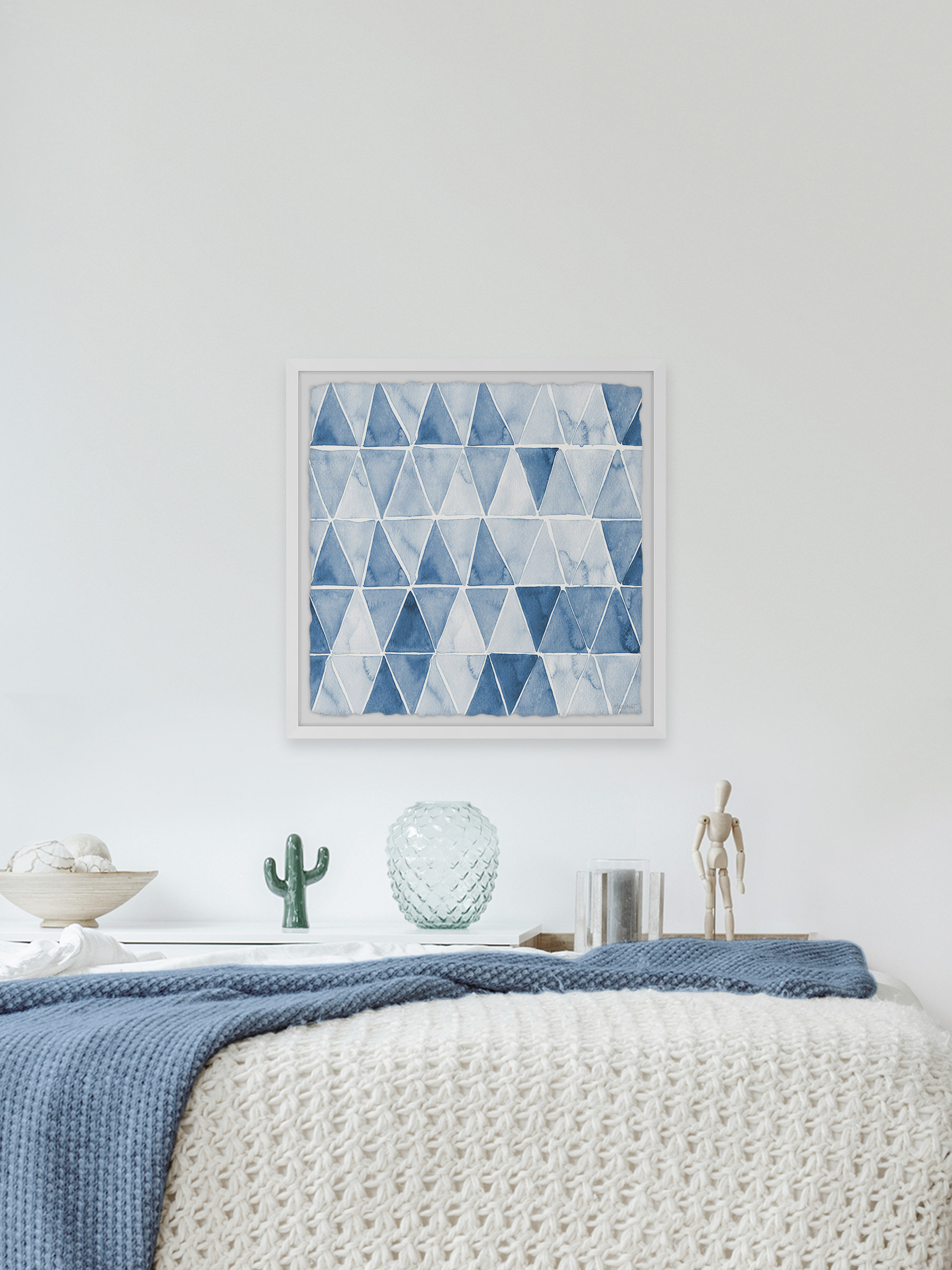 Wrought Studio Shades Of Geometric Pattern - Picture Frame Painting ...
