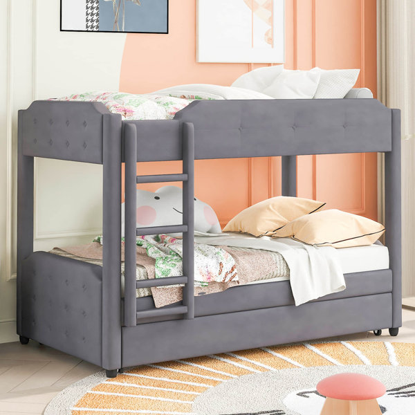 Harriet Bee Damarques Twin Over Twin Standard Bunk Bed with Trundle by ...