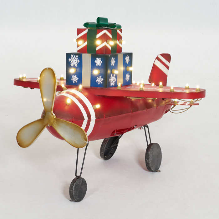 The Holiday Aisle® Plane Lighted Display | Wayfair