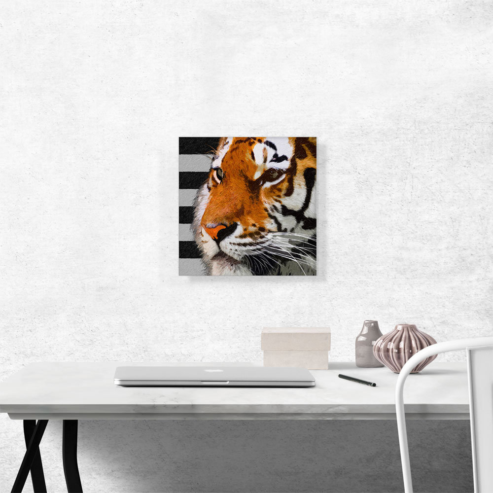 ARTCANVAS Tiger Color Paint Home Decor - Wrapped Canvas Painting | Wayfair