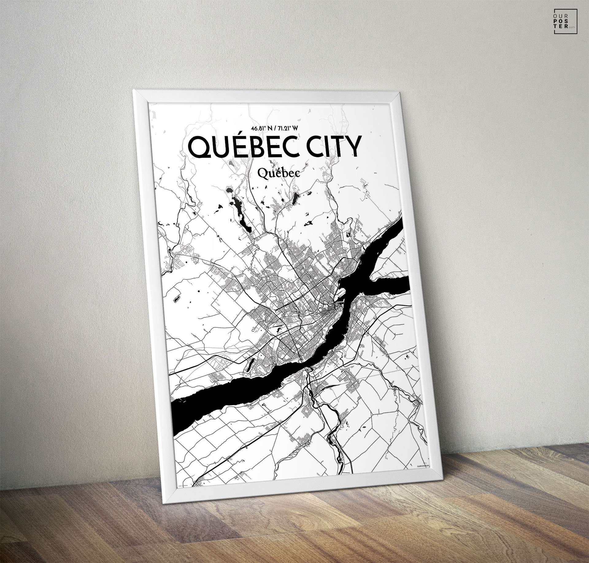 OurPoster.com Quebec City Map - Panoramic Graphic Art - Wayfair Canada