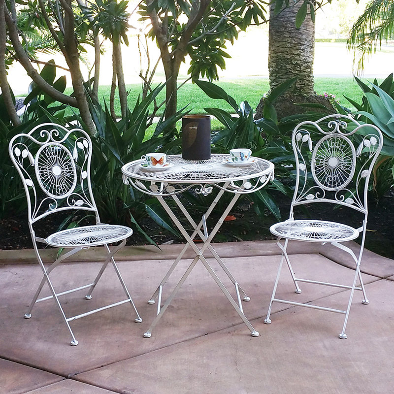 3-Piece Folding Metal Bistro Sets For The Outdoors