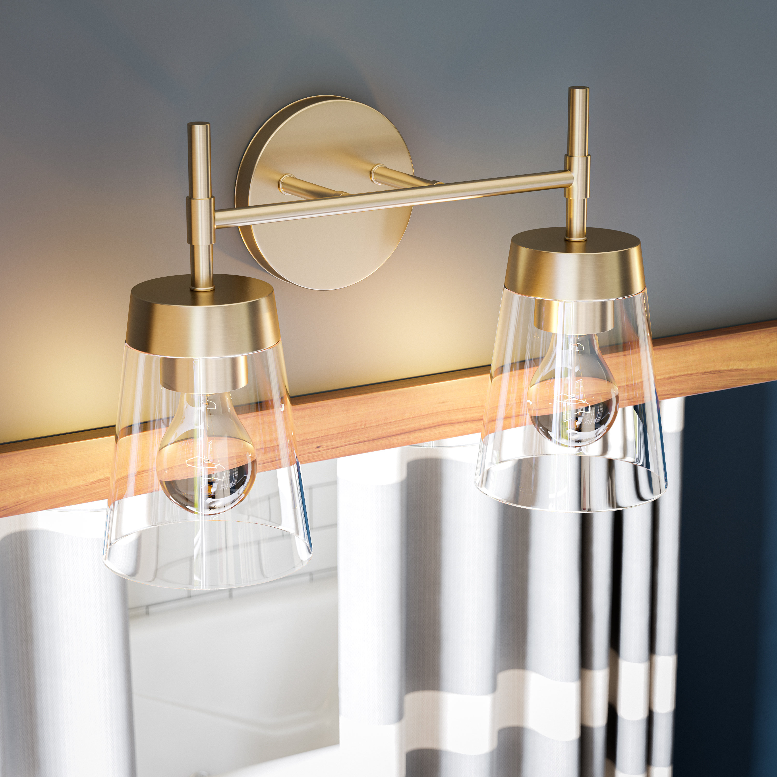 Wade Logan® Kaylin 2 - Light Dimmable Vanity Light & Reviews | Wayfair