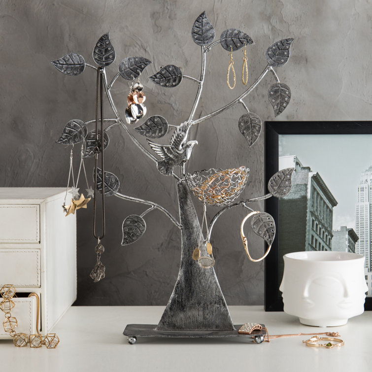 MyGift Metal Tree Jewelry Stand | Wayfair