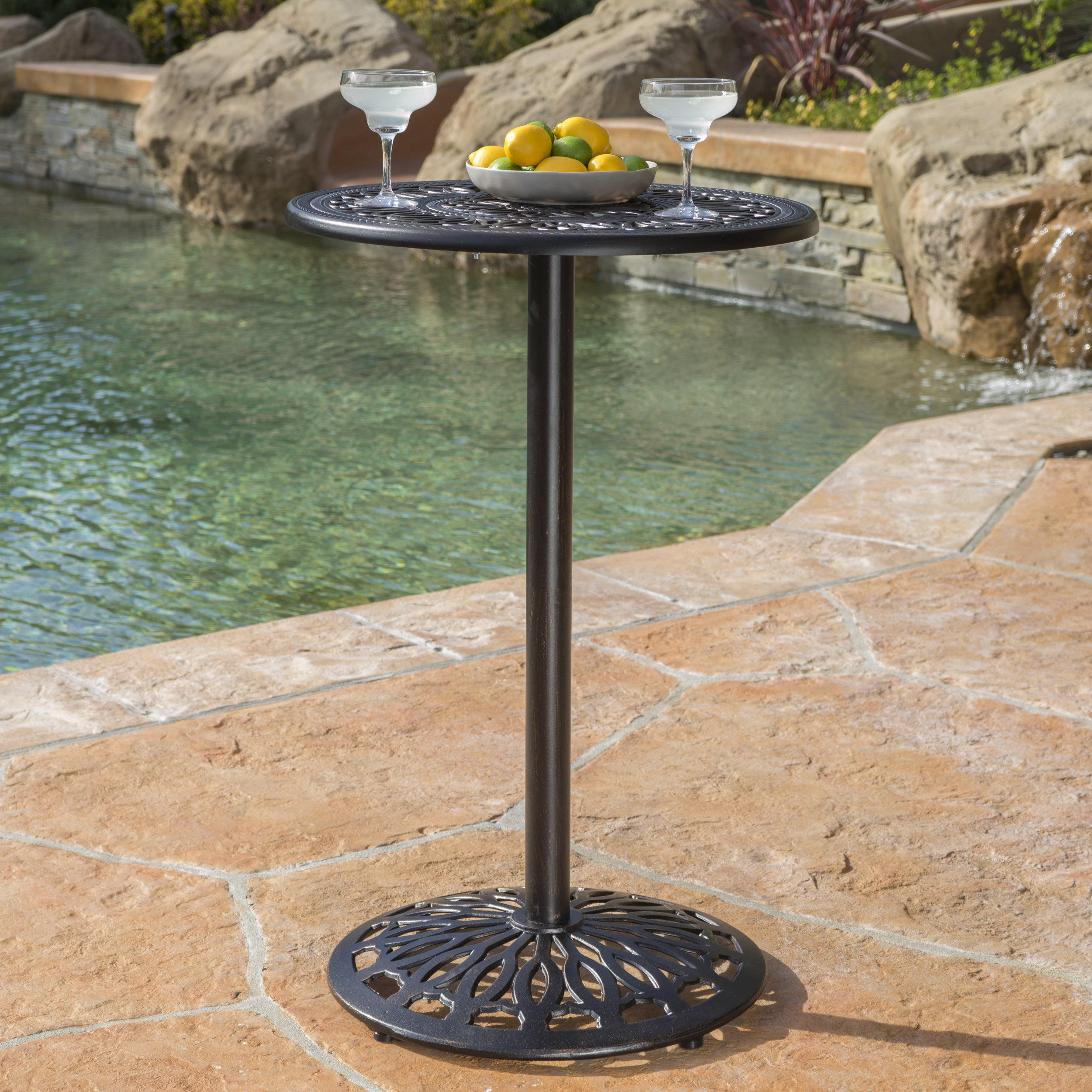 Astoria Grand Fuller Metal Bar Table & Reviews | Wayfair