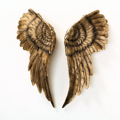 Union Rustic 2 Piece Angel Wing Bas Relief Wall Décor Set & Reviews ...