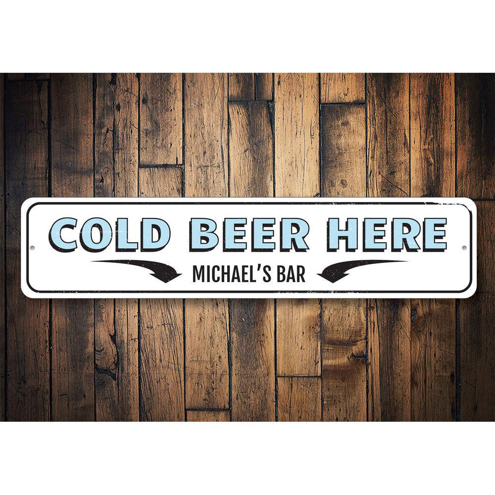 Lizton Sign Shop, Inc Vintage Cold Beer Here Aluminum Sign | Wayfair