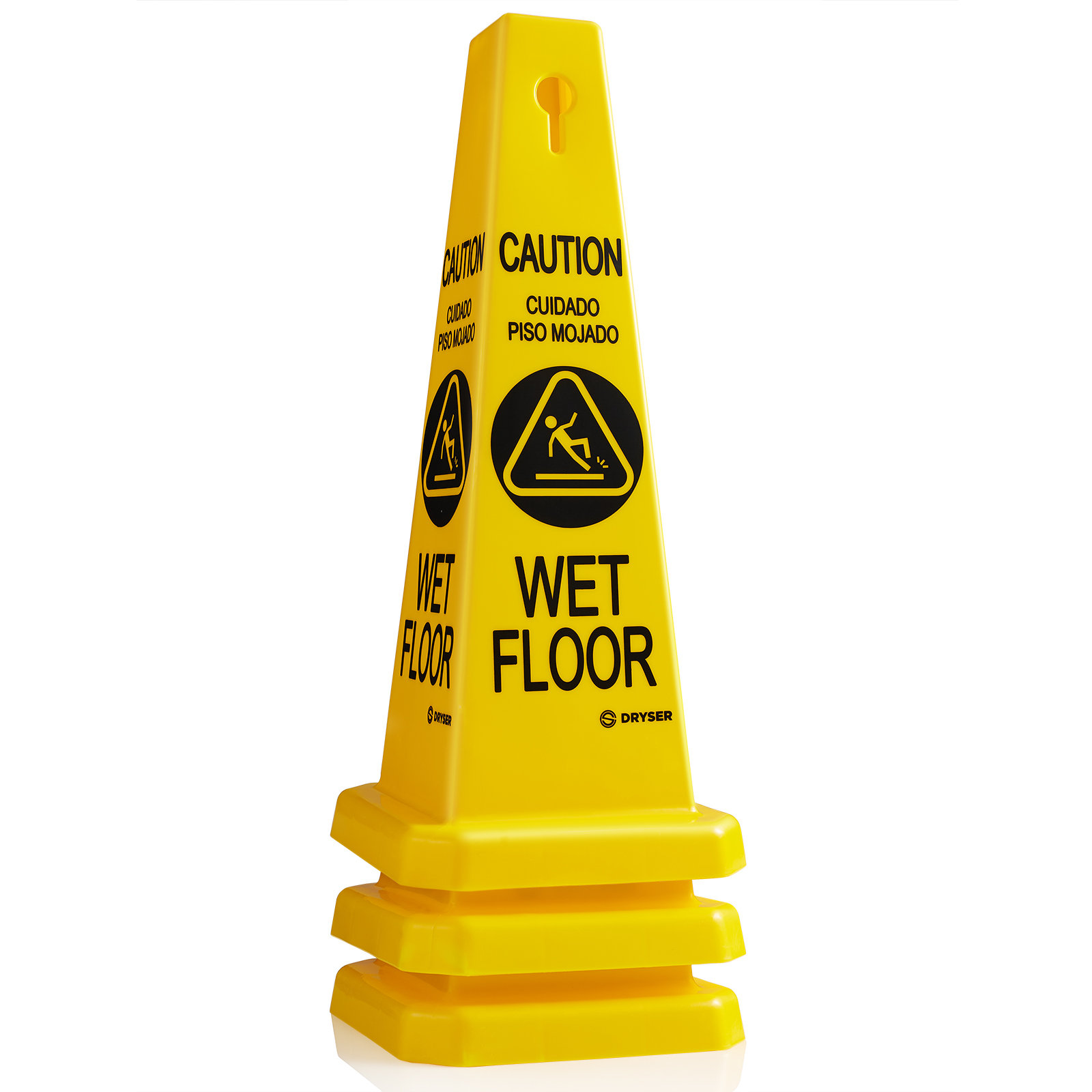 Dryser 26" Yellow Caution Wet Floor Cones Set of 3 | Wayfair