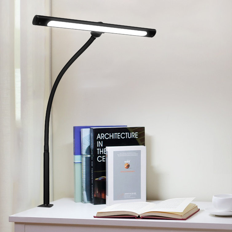 Orren Ellis 12W Adjustable Goose-Neck Led Desk Clamp Lamp With Stepless ...