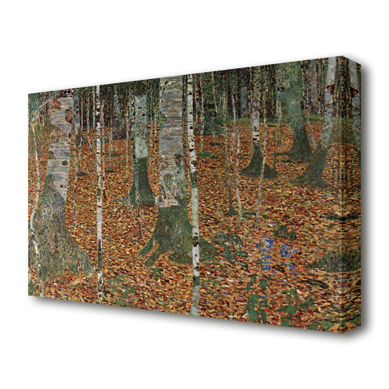 East Urban Home 'Birch Forest' by Gustav Klimt Painting Print on Canvas ...