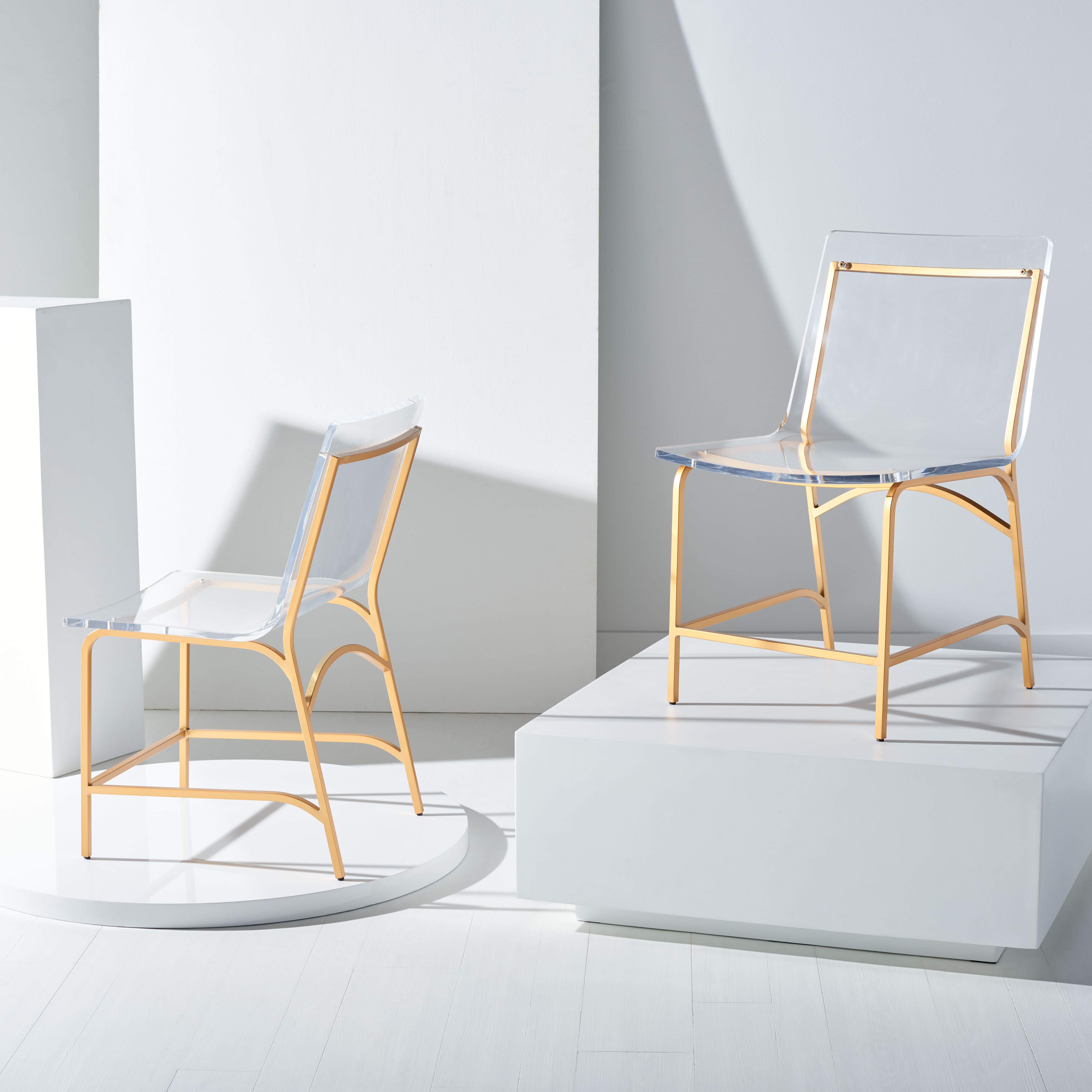 Everly Quinn Heichman Side Chair in Clear | Wayfair