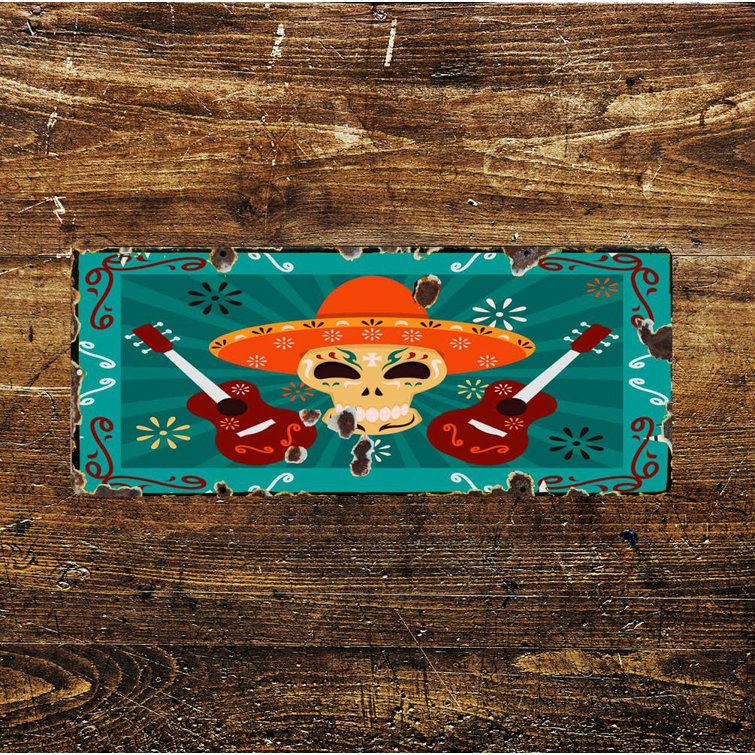 The Seasonal Aisle Day Of The Dead Skulls 4 - Metal Wall Sign | Wayfair ...