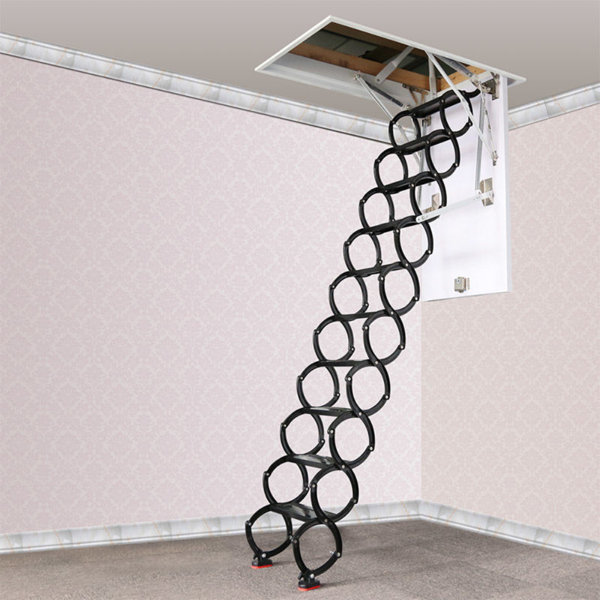 Bruce&Shark 12 Steps Alloy Steel Folding Ladder For Attic | Wayfair