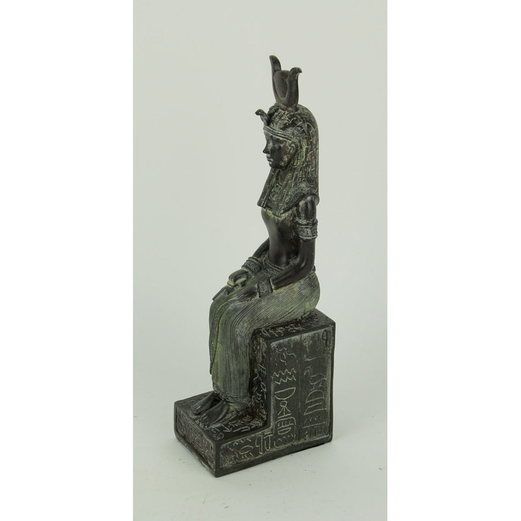 Bungalow Rose Egyptian Goddess Isis Sitting on Throne Statue | Wayfair