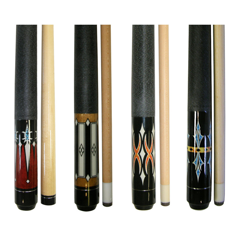 Iszy Billiards 4 Piece 58" Hardwood Canadian Maple Pool Cue Set ...
