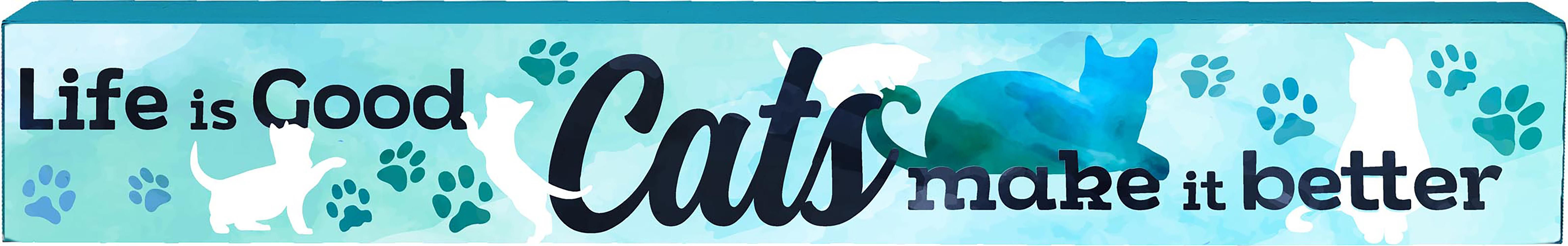 Spoontiques Cat Long Wood Sign | Wayfair