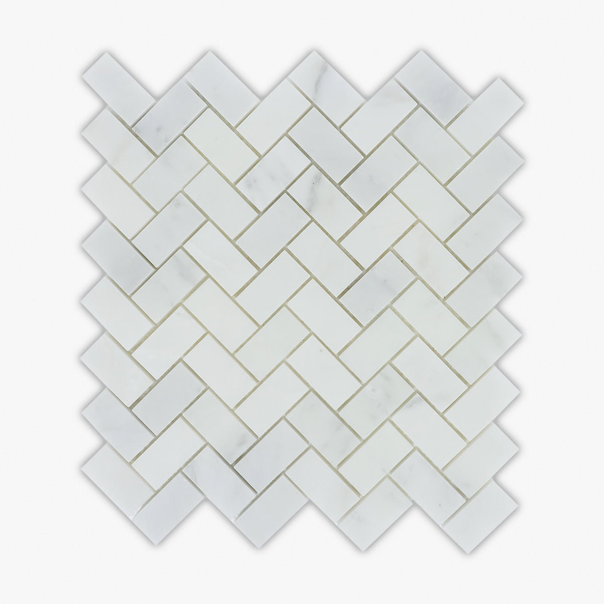 Direct Stone Source Asian Statuary 12" x 12" Marble Chevron Mosaic Wall ...