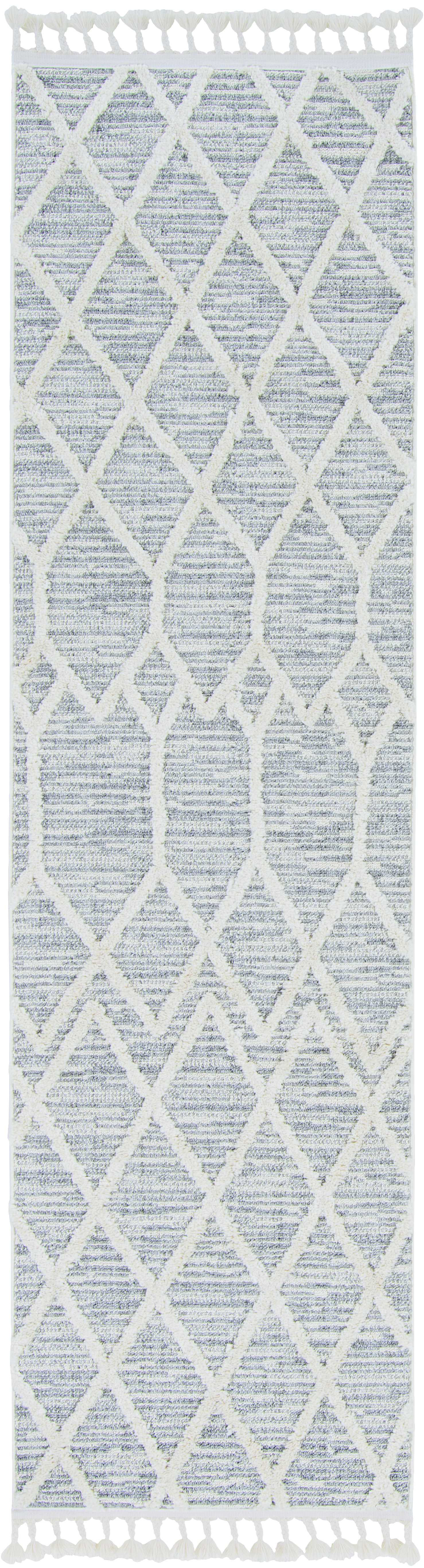 Dakota Fields Geometric Tufted Area Rug in Ivory/Gray | Wayfair
