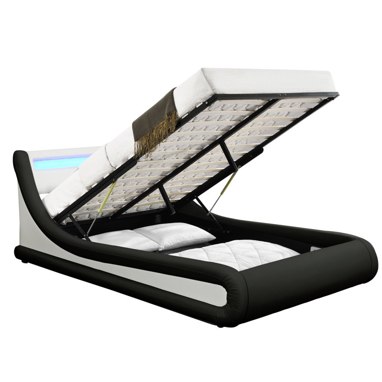 Brayden Studio Galaxy LED Upholstered Ottoman Bed & Reviews | Wayfair.co.uk