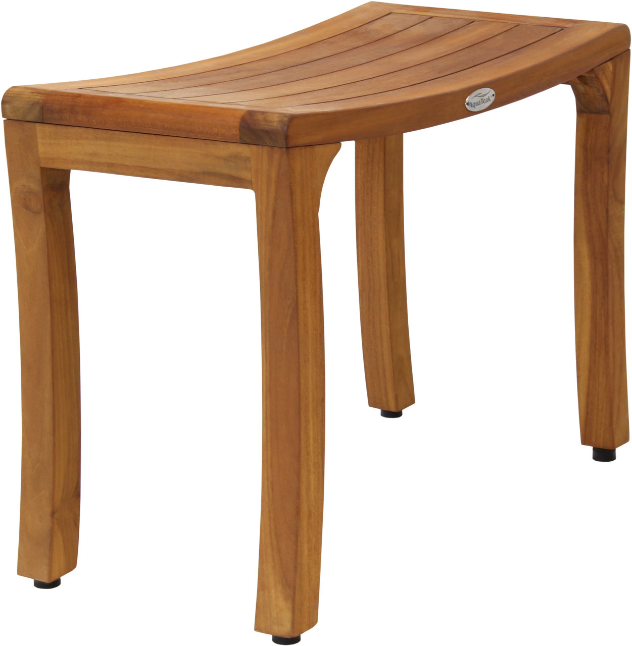 Aqua Teak Asia Curve 24'' W Teak Shower Bench | Wayfair