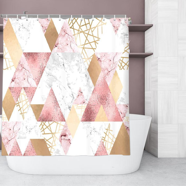 Mercer41 Friedlenchen 13 Piece Geometric Shower Curtain Set + Hooks ...