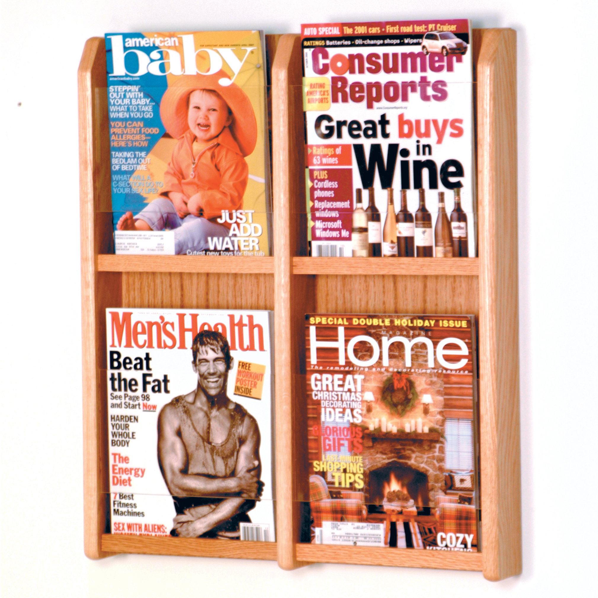 Wooden Mallet 4 Pocket Magazine Wall Display | Wayfair