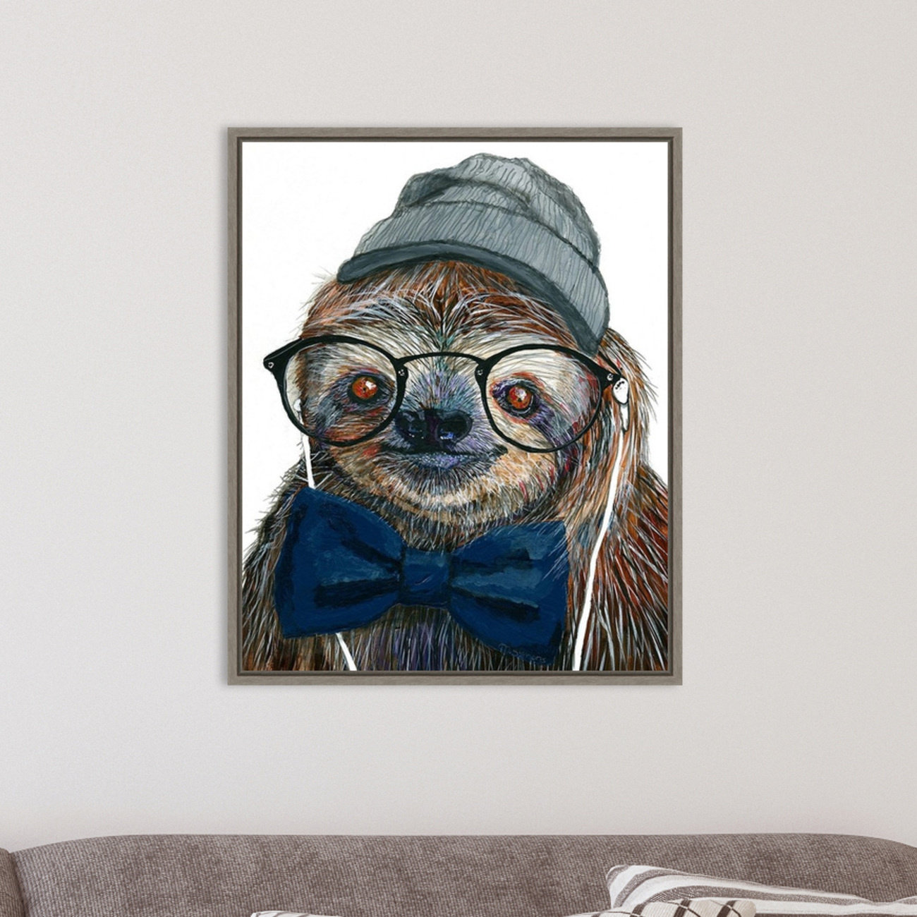World Menagerie Hipster Sloth by Melissa Symons - Floater Frame ...