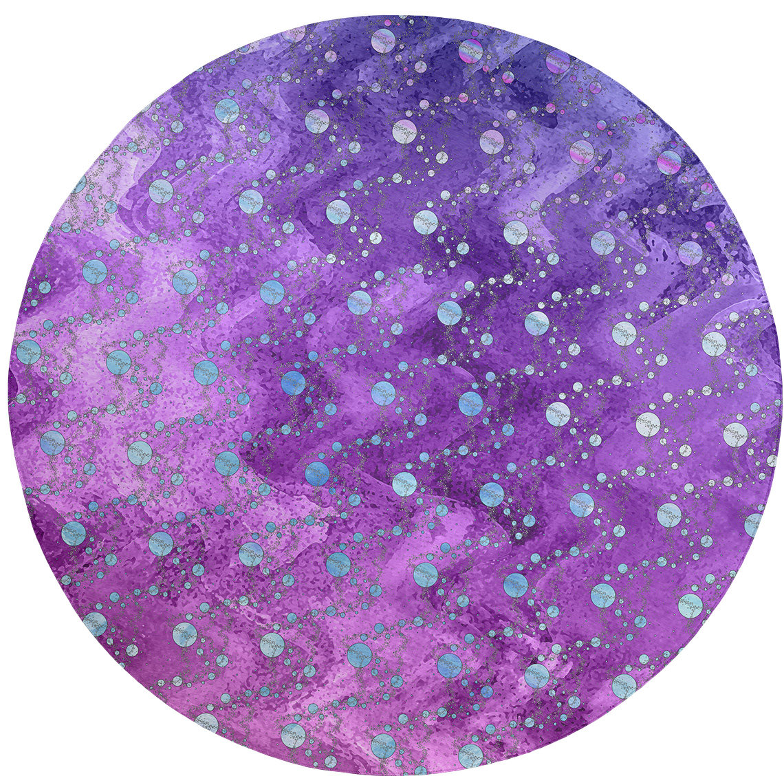 East Urban Home Polka Dots Area Rug in Orchid/Purple | Wayfair