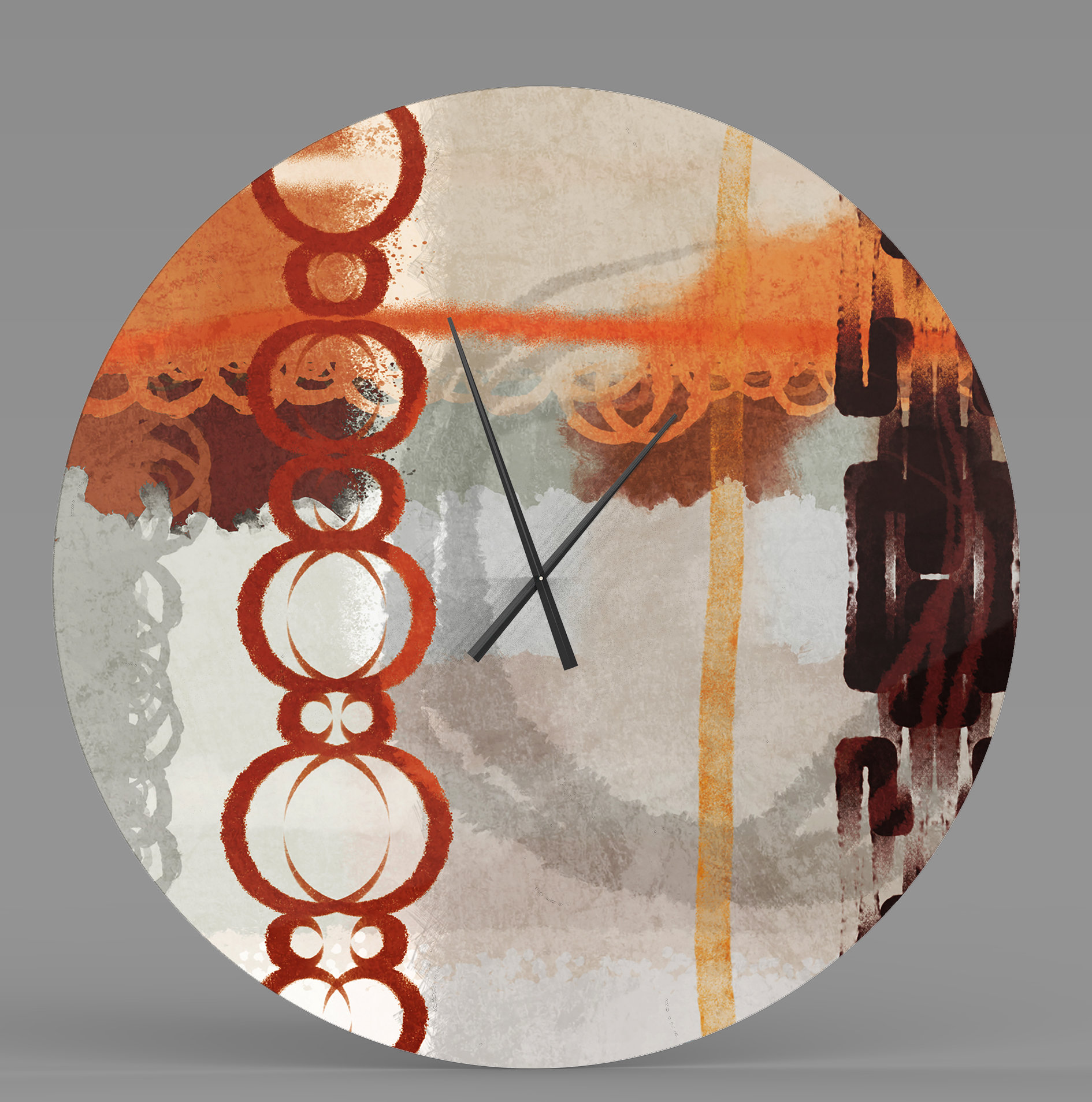 Ebern Designs A1 Jolly Abstract Wall Clock | Wayfair