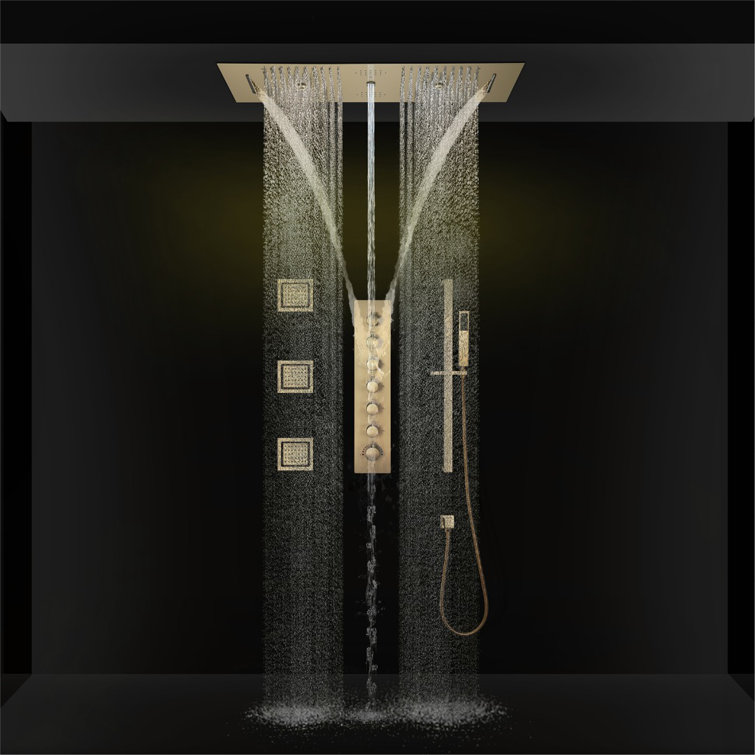 Smart Living&Technology Luxury Thermostatic Complete Shower System with ...
