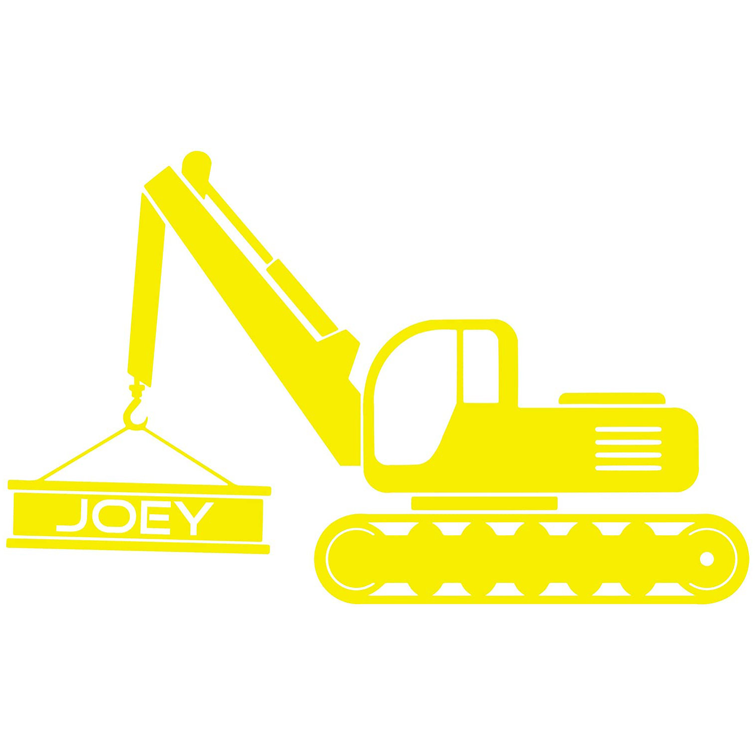 Isabelle & Max™ Personalized Excavator Wall Decal | Wayfair