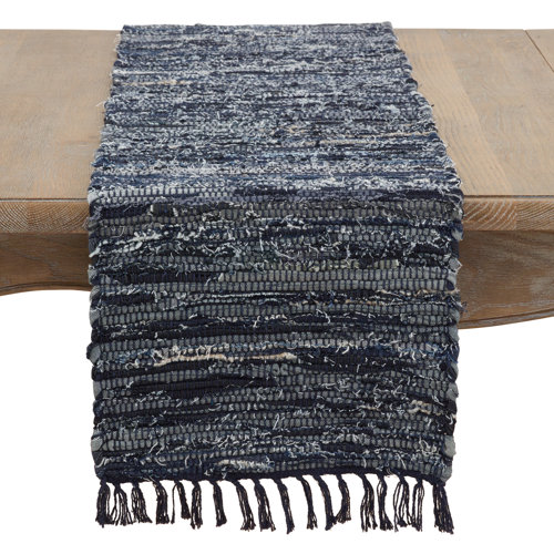 Union Rustic Orta Distressed Denim Table Runner & Reviews | Wayfair.ca
