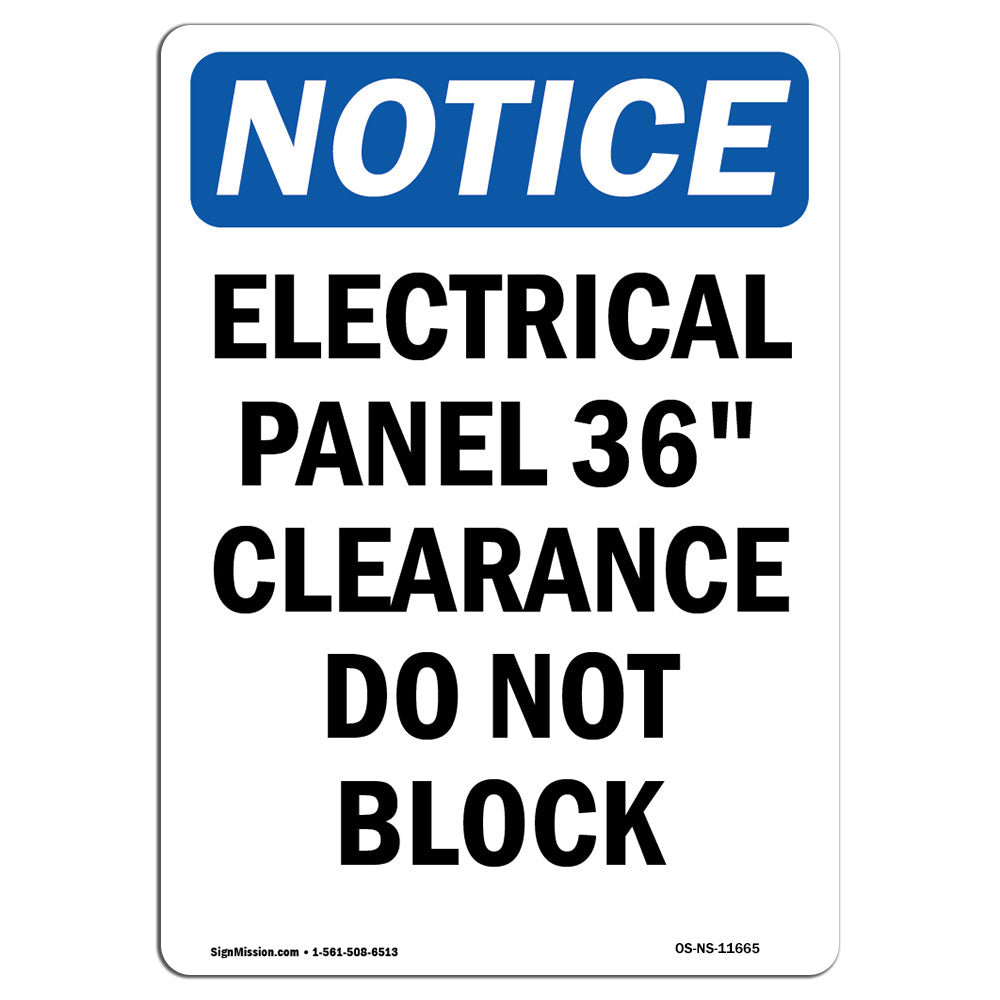 SignMission Electrical Panel Clearance Sign | Wayfair