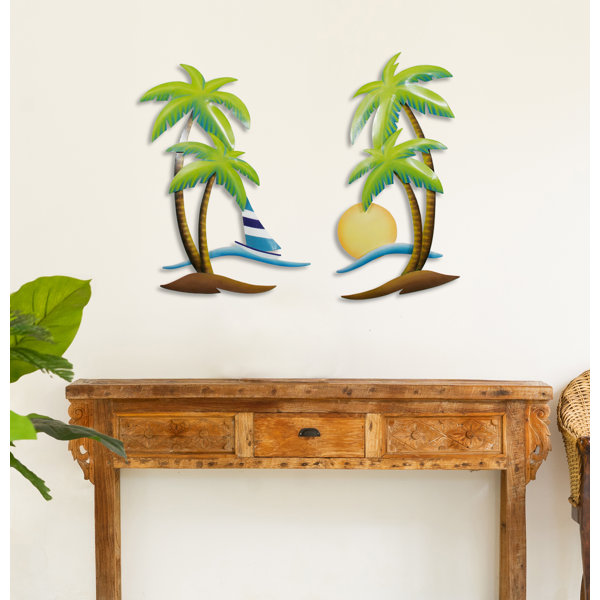 Dovecove 2 Piece Palm Trees Wall Décor Set | Wayfair