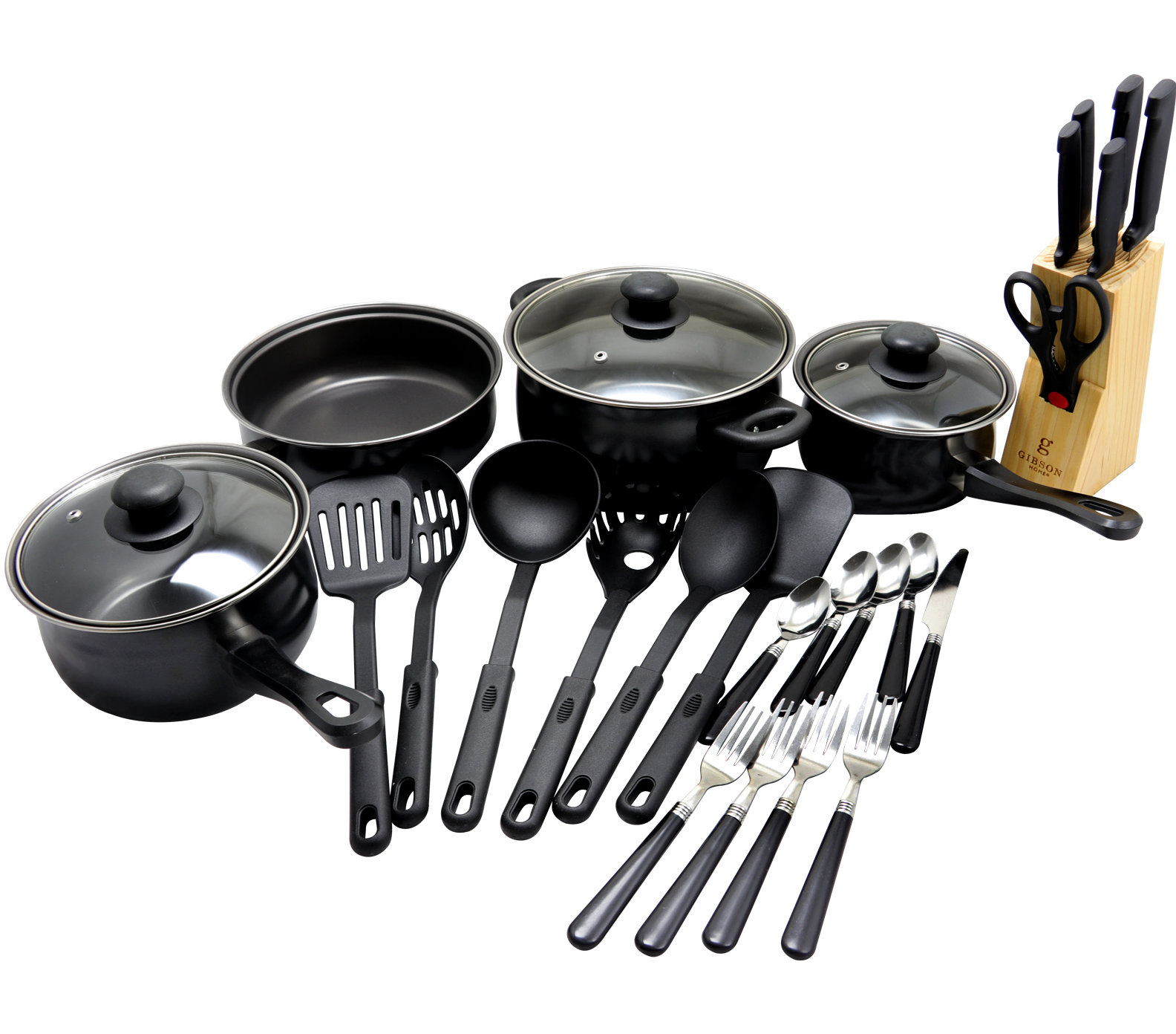 Gibson Home 32 Pieces Aluminum Non Stick Cookware Set & Reviews | Wayfair