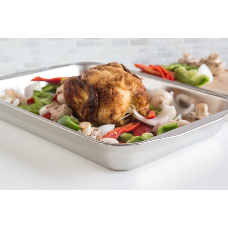 Fox Run Brands 16.25" Stainless Steel Roasting Pan & Reviews | Wayfair