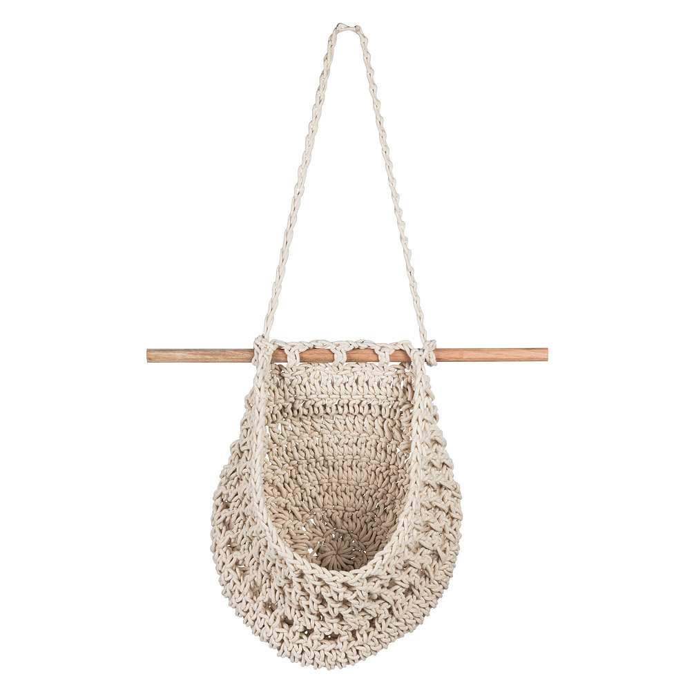 MDR Trading Inc. Macrame Pouch Wall Storage Organizer with Wall Baskets ...