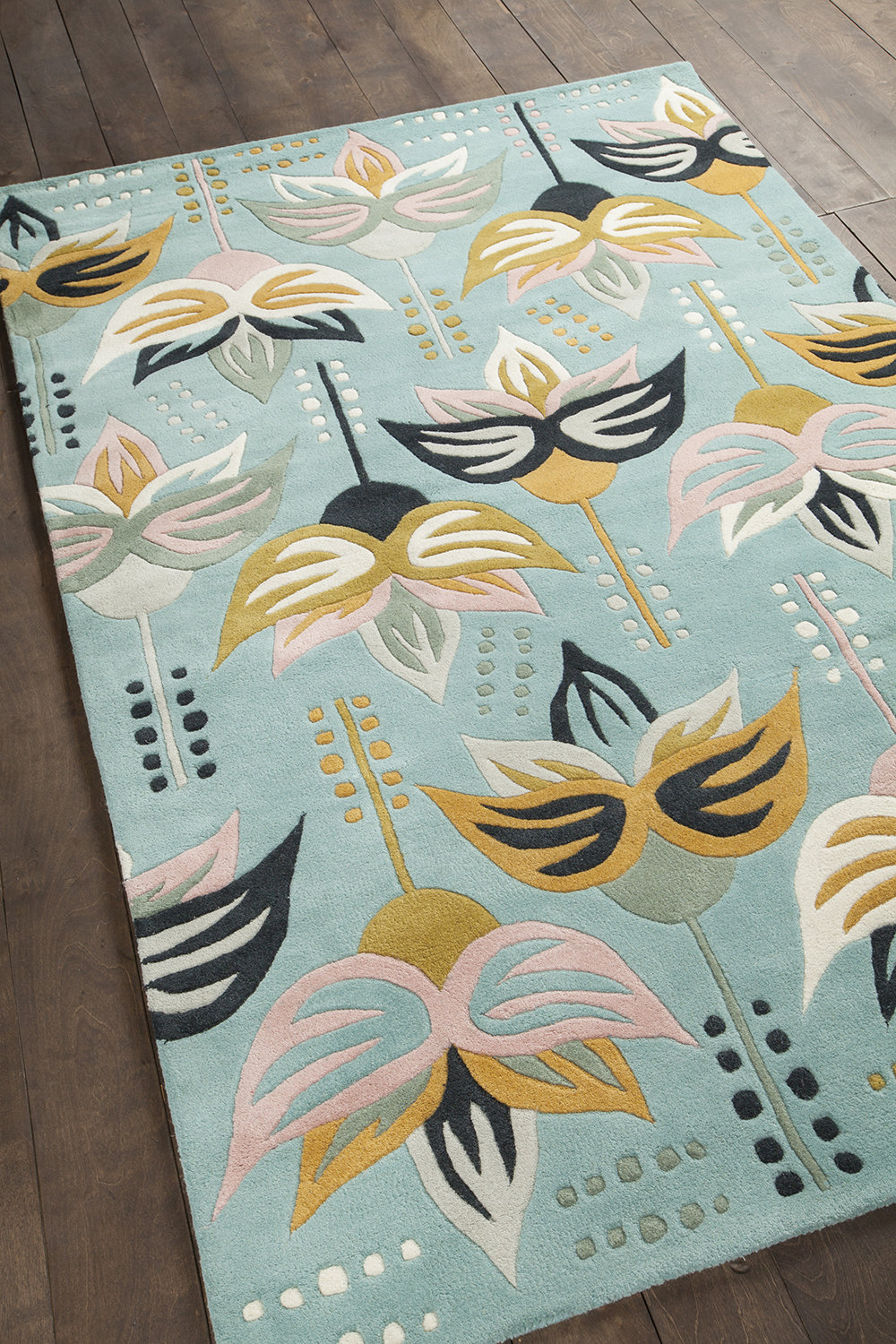 Bless international Mariella Handmade Blue Rug | Wayfair