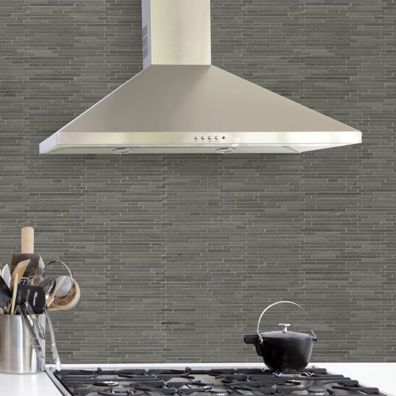 MSI Bamboo Honed Basalt Mosaic Tile in Blue | Wayfair