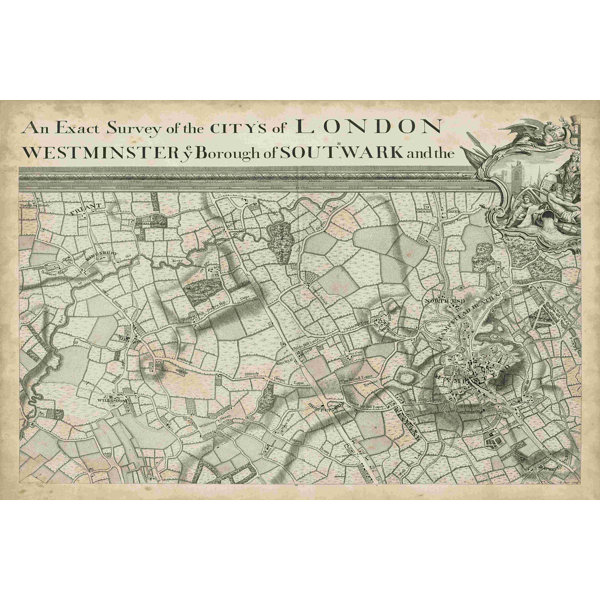 Williston Forge Map Of London Grid II - Wrapped Canvas Print | Wayfair
