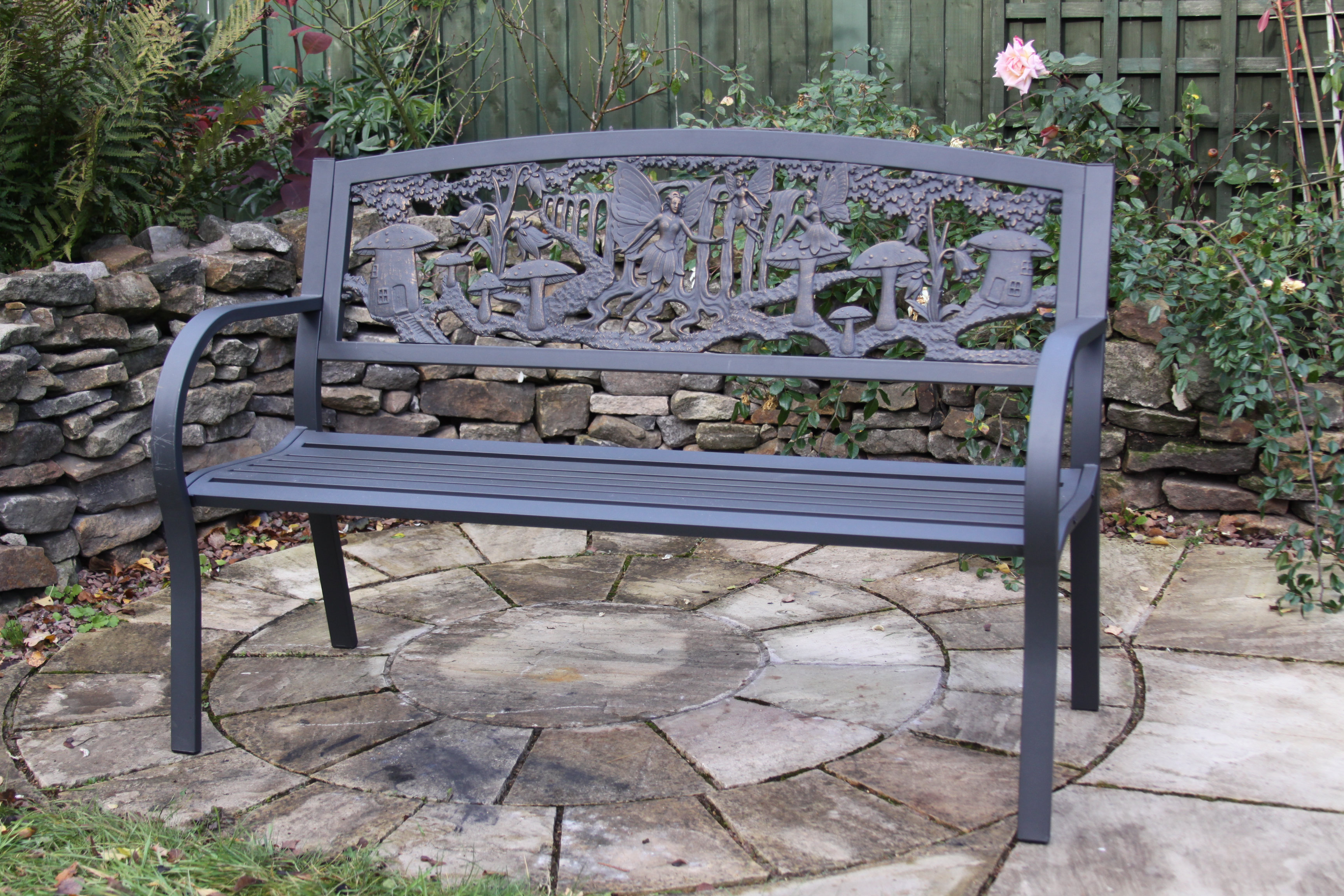 Gardeco Fairy Themed Steel and Cast Iron Bench & Reviews | Wayfair.co.uk