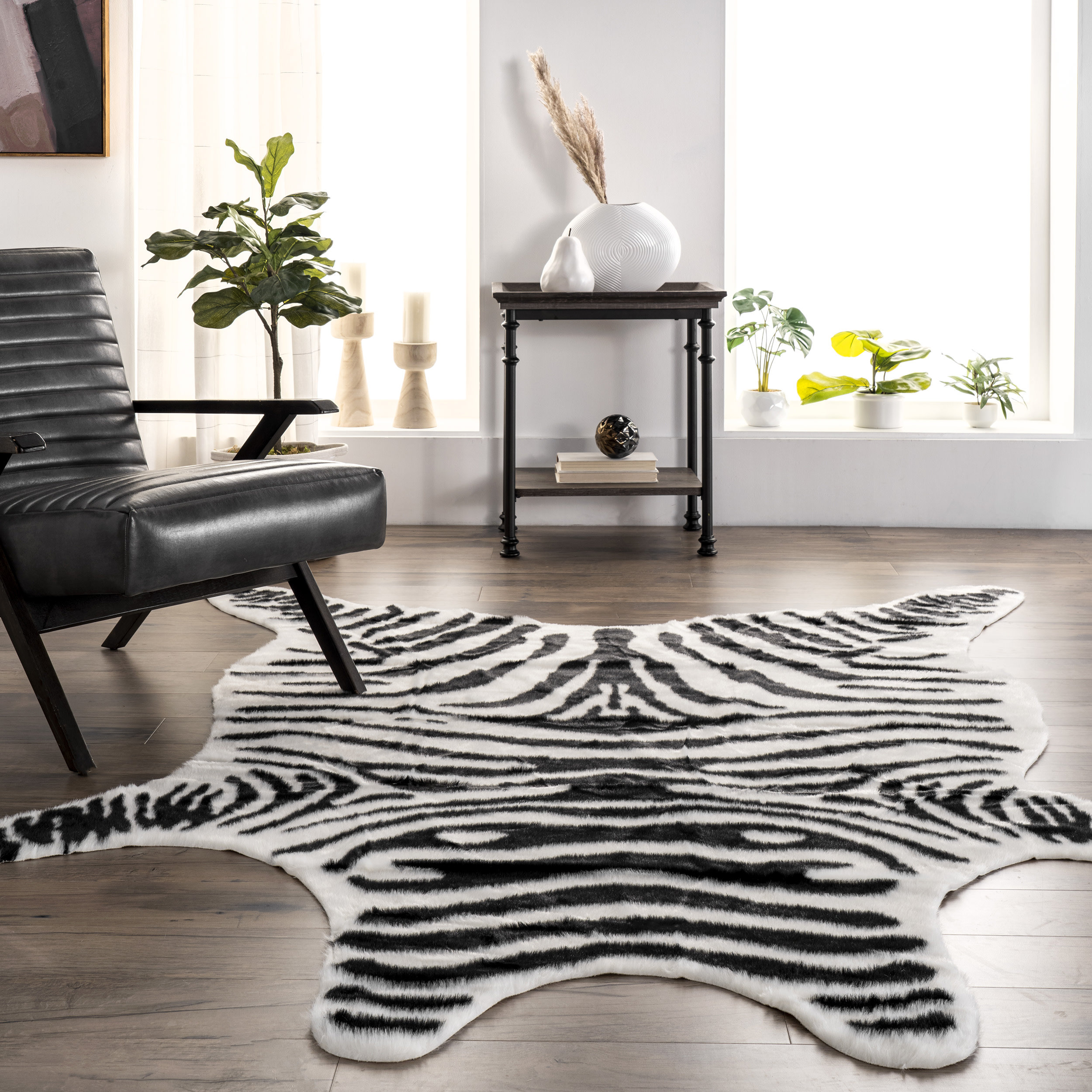Loon Peak® Spreckels Machine Washable Zebra Animal Print Area Rug in ...