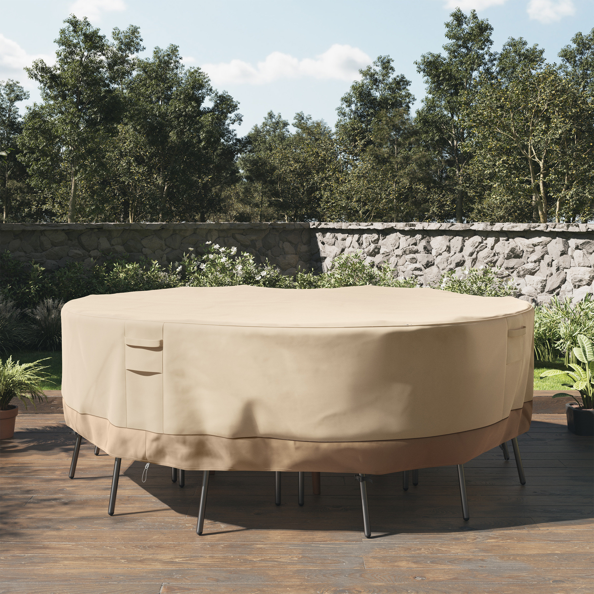 Arlmont & Co. Round Outdoor Patio Table Cover - Wayfair Canada