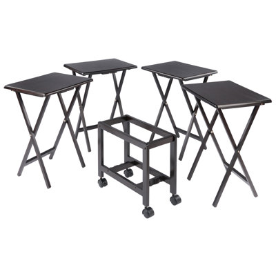 Winsome Allen 5 Piece Snack Tray Table Set | Wayfair