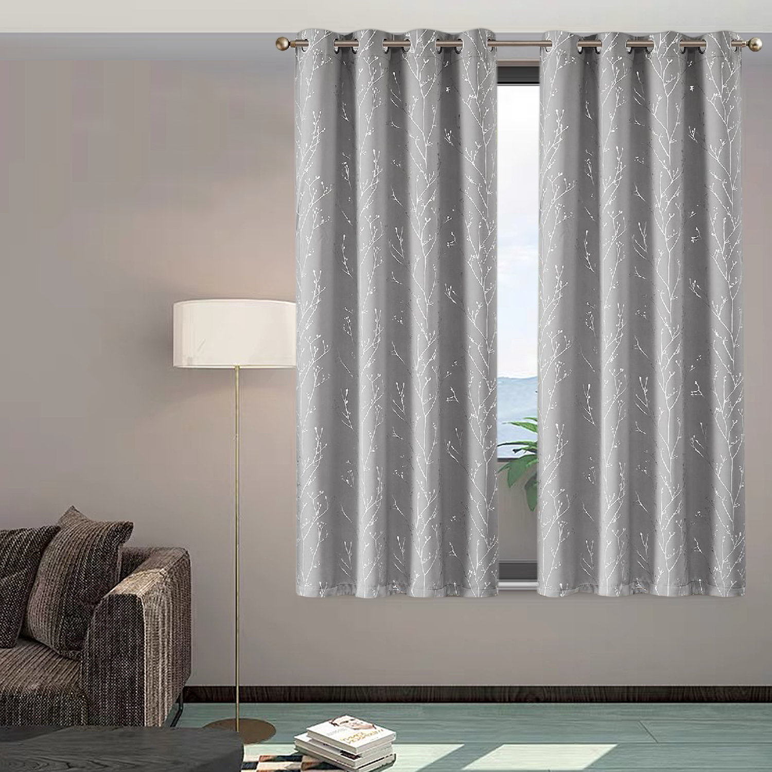 House of Hampton® Dimitric Polyester Curtain Pair | Wayfair