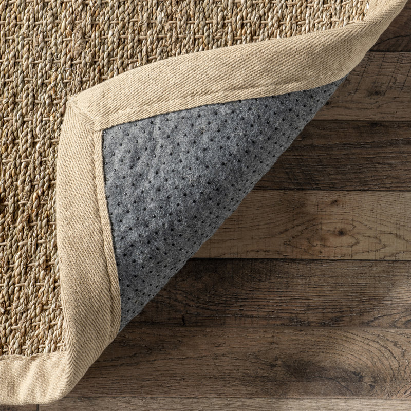 Highland Dunes Palacio Farmhouse Seagrass Area Rug in Beige & Reviews ...