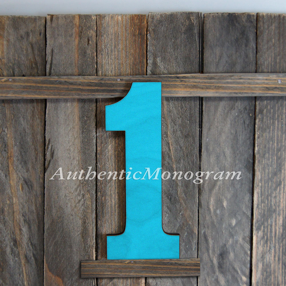 aMonogramArtUnlimited Monogram Letter Number Wall Hanging | Wayfair