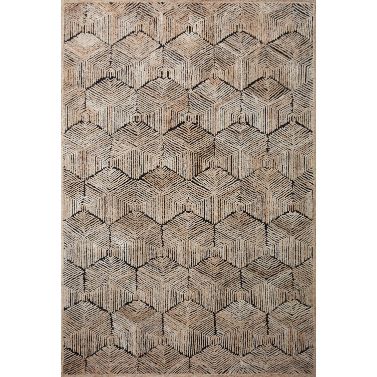 17 Stories Emilianna Handmade Flatweave Performance Brown Rug | Wayfair